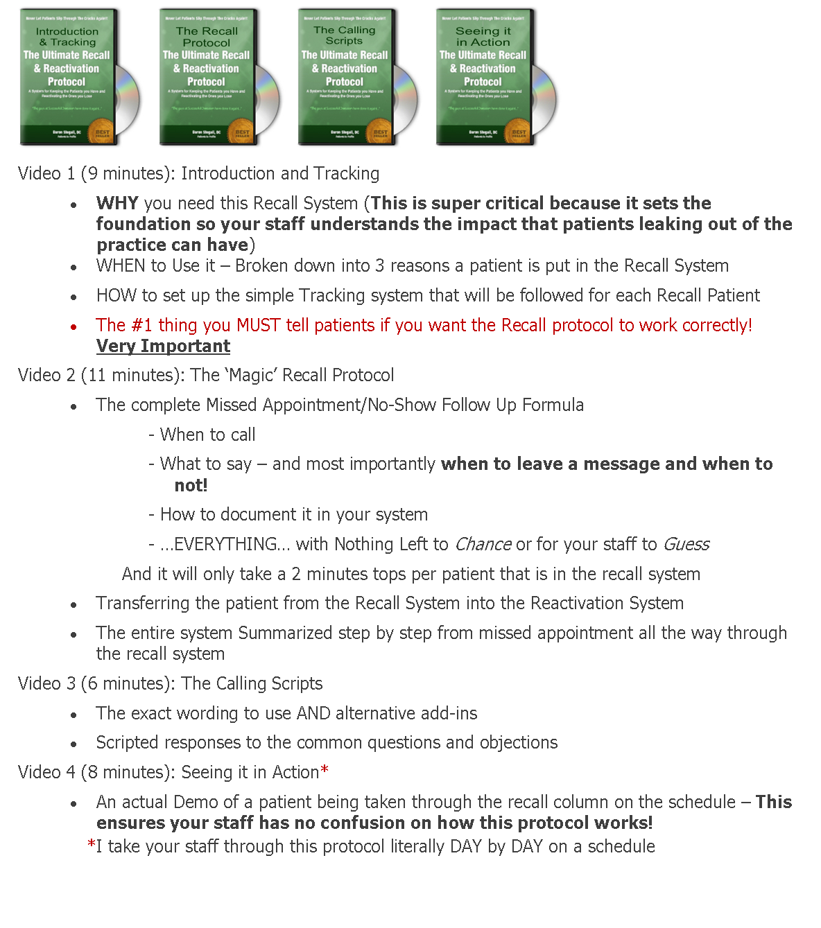 Chiropractic Patient Recall and Reactivation Protocol